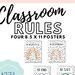 4 Classroom Rules Dotted Boho Rainbow Posters - Etsy