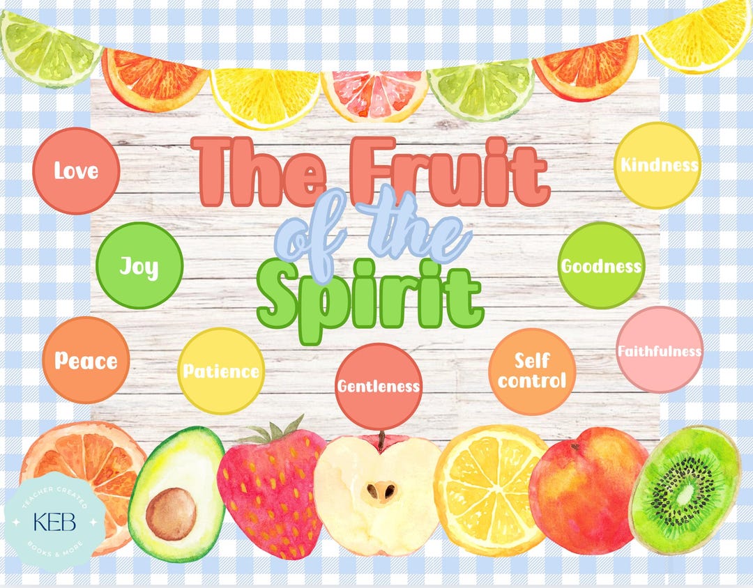 The Fruit of the Spirit Bible Bulletin Board Kit - Etsy