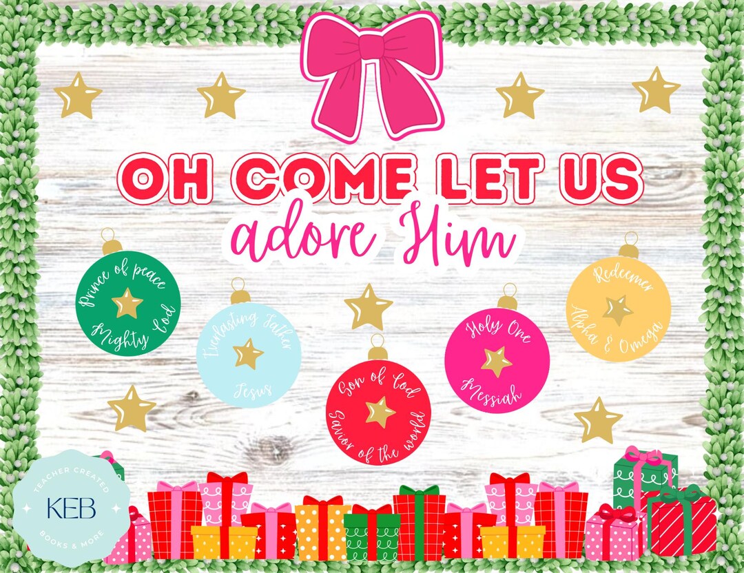 Christian Christmas Decor | Winter Biblical Bulletin Board | December ...