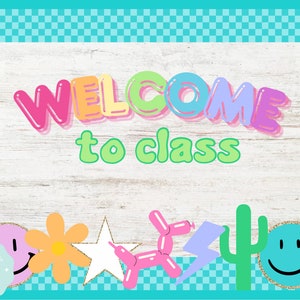Welcome to Class Balloon Bulletin Board Kit - Etsy