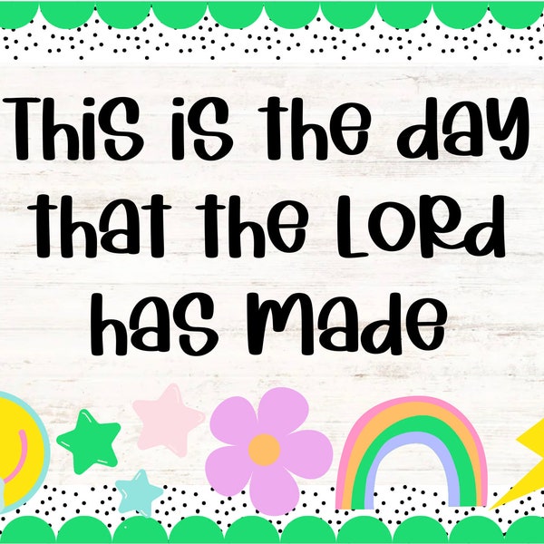 This is the Day the Lord Has Made Bulletin Board - Etsy