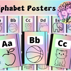 1992 Retro Rainbow Cheetah Classroom Decor Kit Bundle With 12 Products ...