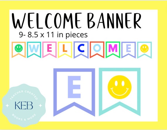 Bright Welcome Banner - Etsy