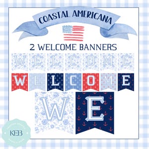 Coastal Americana Classroom Decor Kit | Digital Download | Calm ...