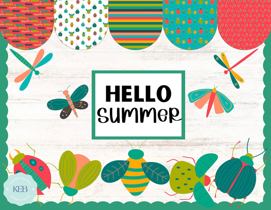 Hello Summer Bug Bulletin Board Kit - Etsy
