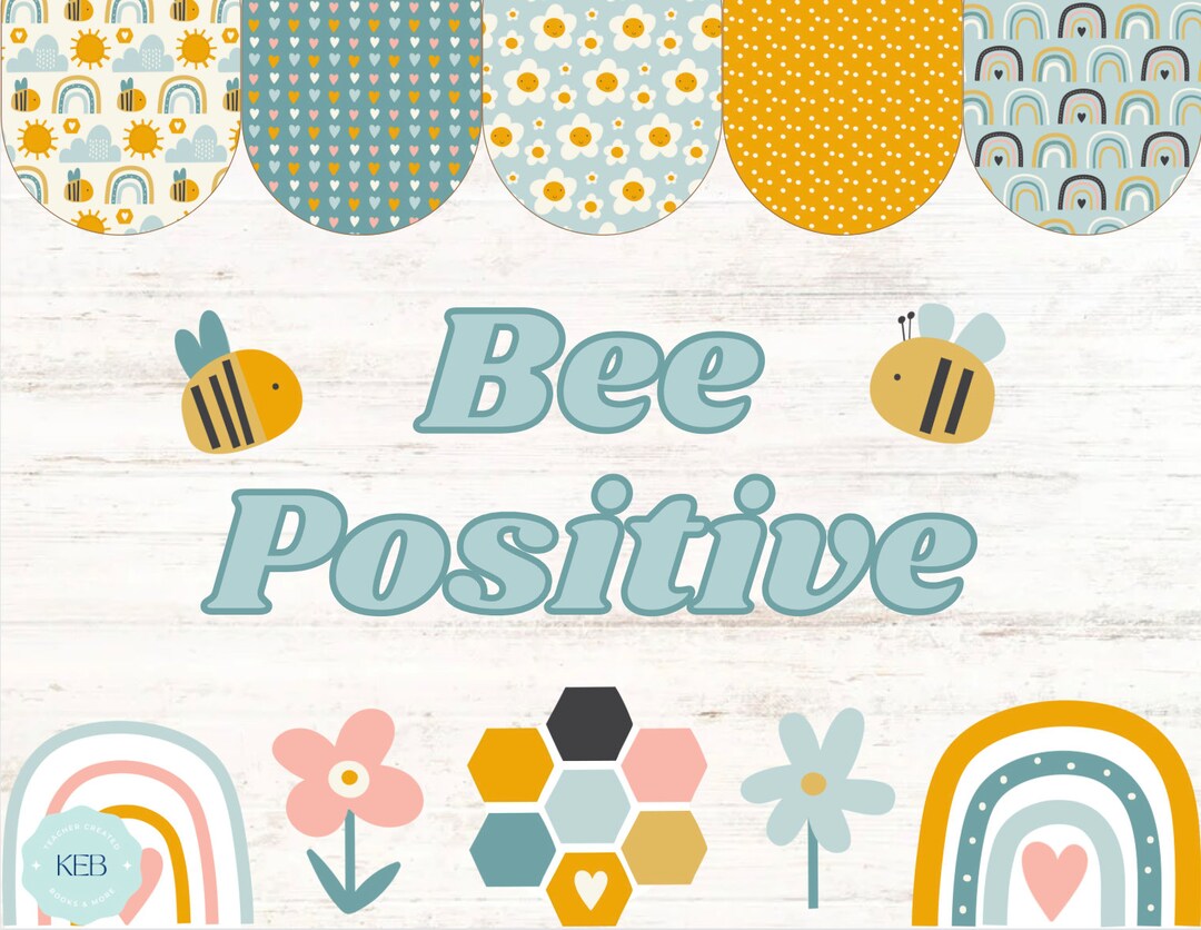 Bee Positive Bulletin Board Kit - Etsy