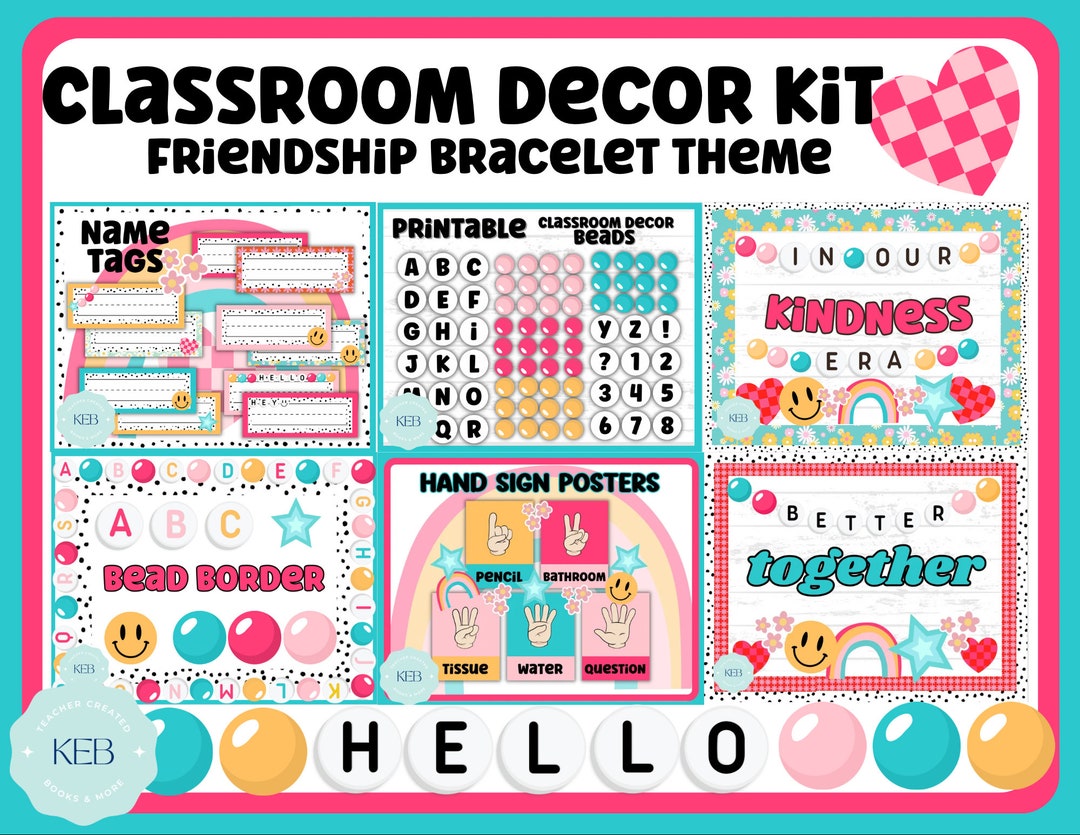 Friendship Bracelet Classroom Decor Kit Bundle - Etsy