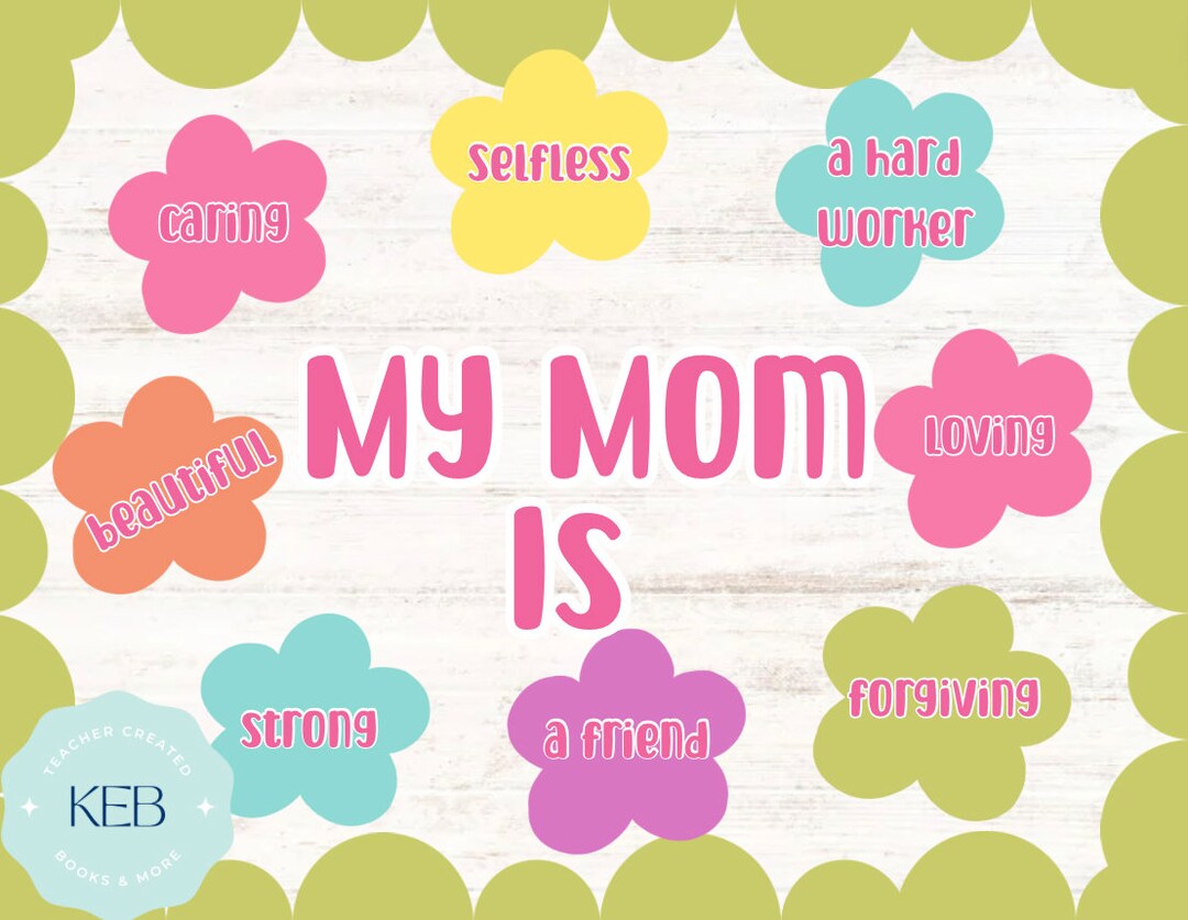 Mothers Day Affirmations May Bulletin Board Kit - Etsy