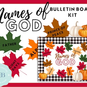 Names of God Bulletin Board Decor for Sunday School or Christian School ...