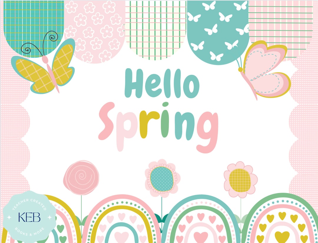 Hello Spring Bulletin Board Kit - Etsy