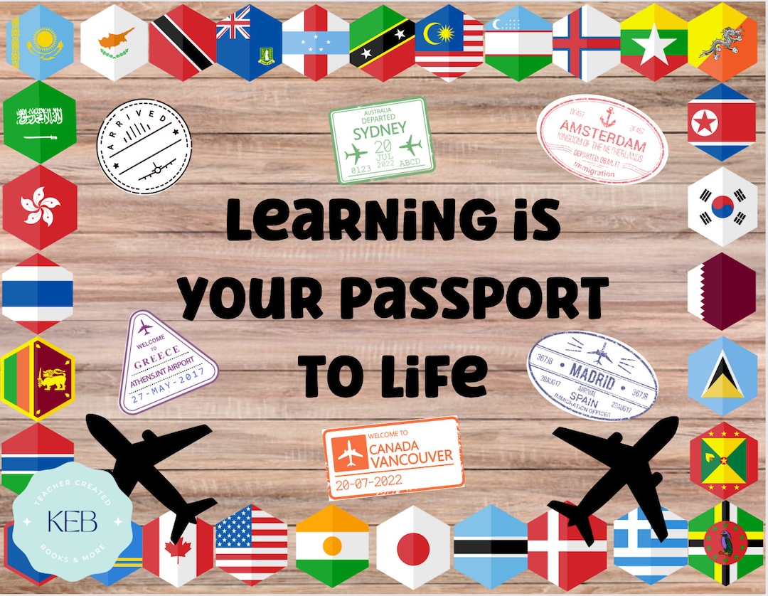 Passport Bulletin Board Kit - Etsy