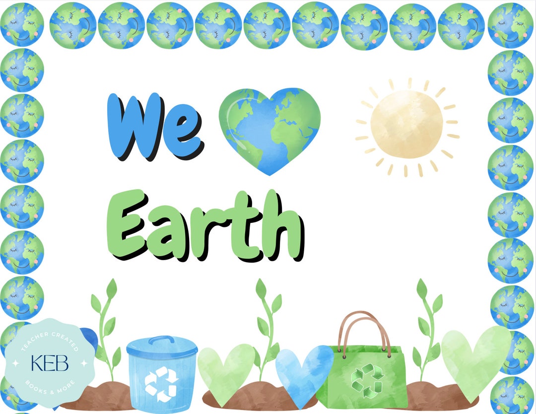 We Love Earth Bulletin Board Kit - Etsy