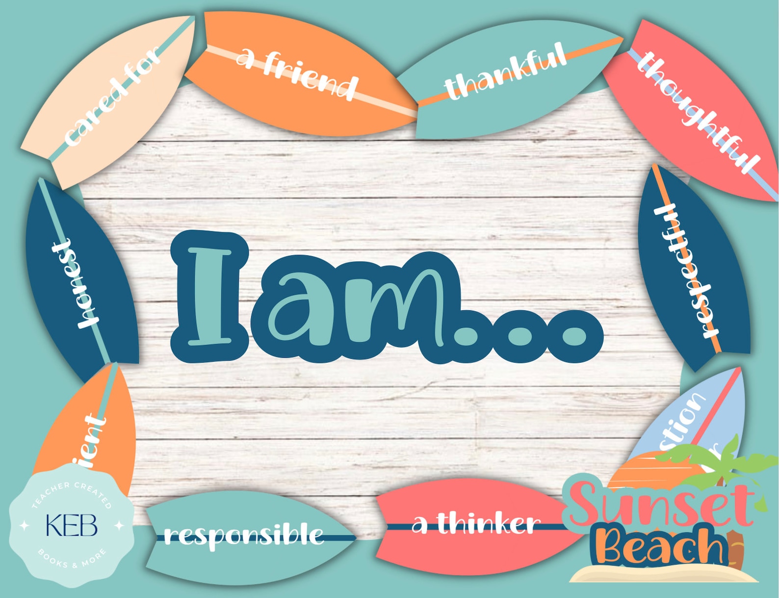 Sunset Beach Whole Classroom Decor Kit - Etsy