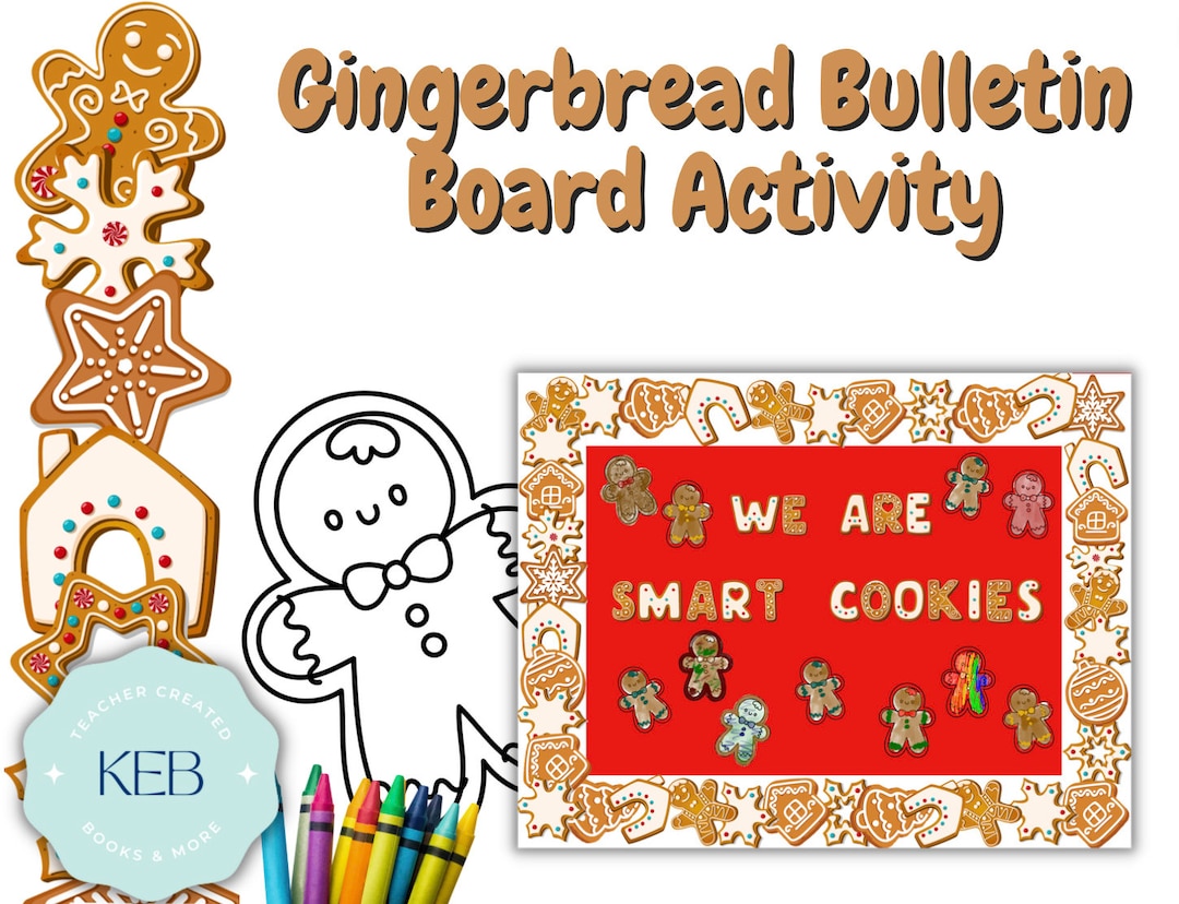 Gingerbread Bulletin Board Activity - Etsy
