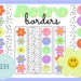 Retro Dot, Smile & Flower Borders for Bulletin Boards or Anywhere - Etsy