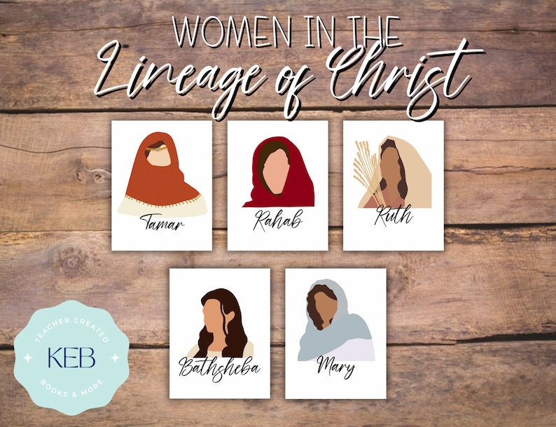 Women in the Lineage of Christ Hand Drawn Art - Etsy