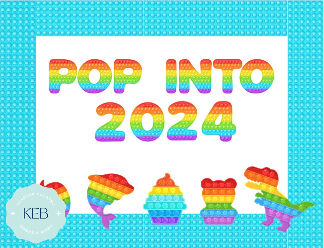 Pop Into New Year January Bulletin Board 2024 - Etsy