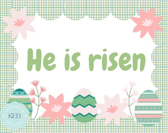 He is Risen! Bulletin Board Kit | Easter | Spring | Christian Education ...