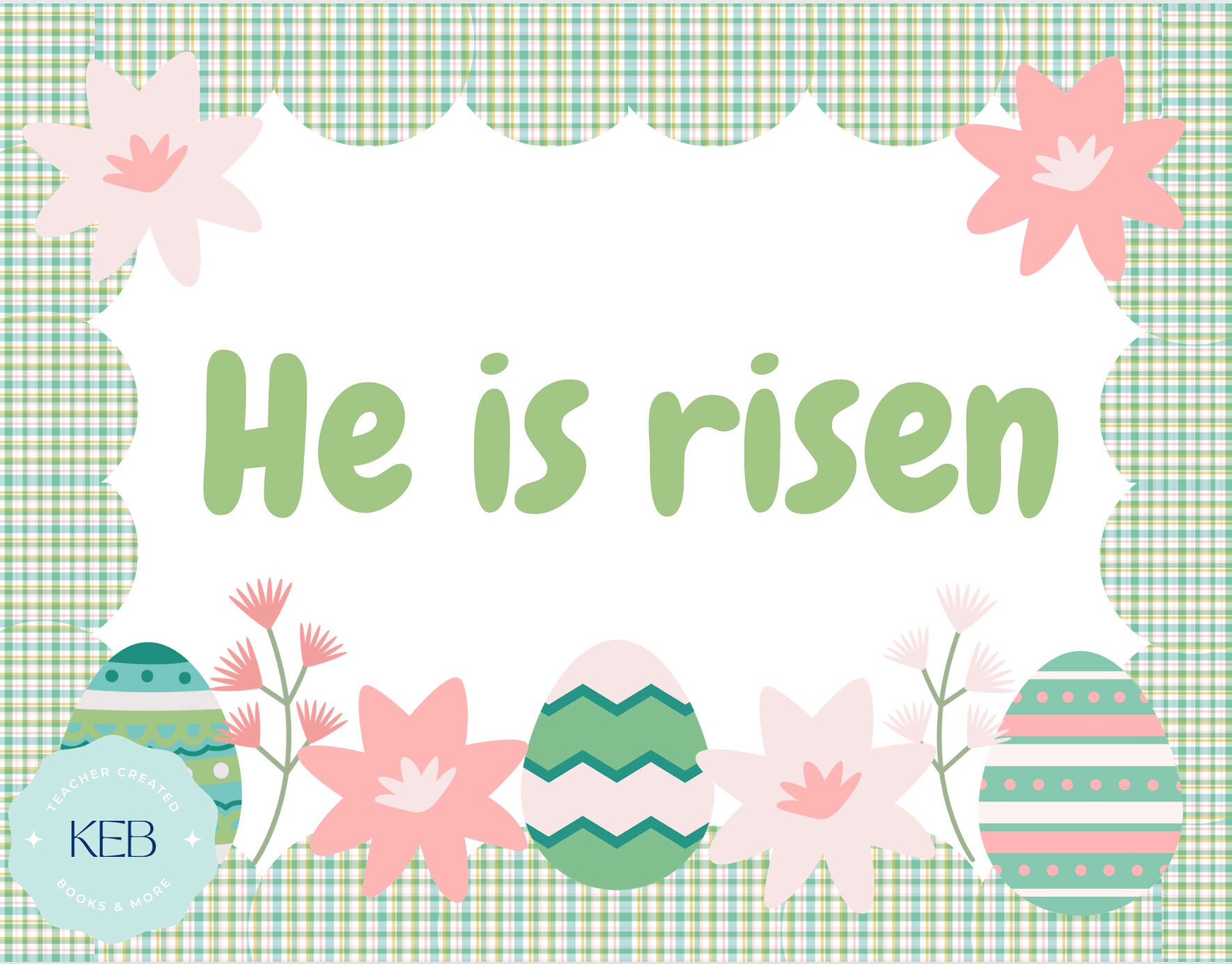 He is Risen Easter Bulletin Board Kit - Etsy