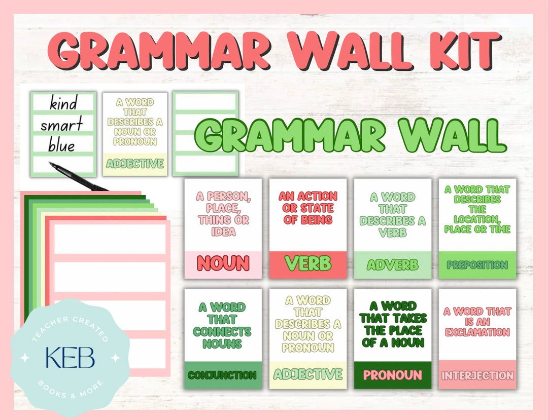 Botanical Grammar Wall Kit for the Classroom - Etsy