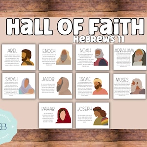 Hebrews 11 Hall of Faith Bulletin Board Kit - Etsy