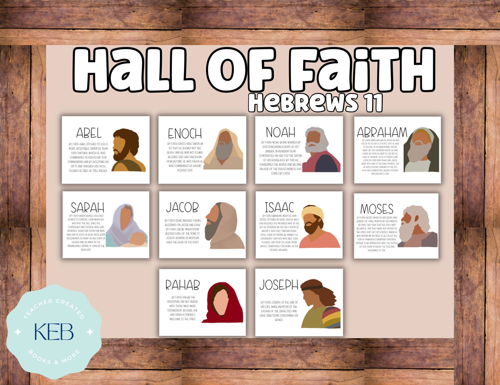 Hebrews 11 Hall of Faith Bulletin Board Kit - Etsy
