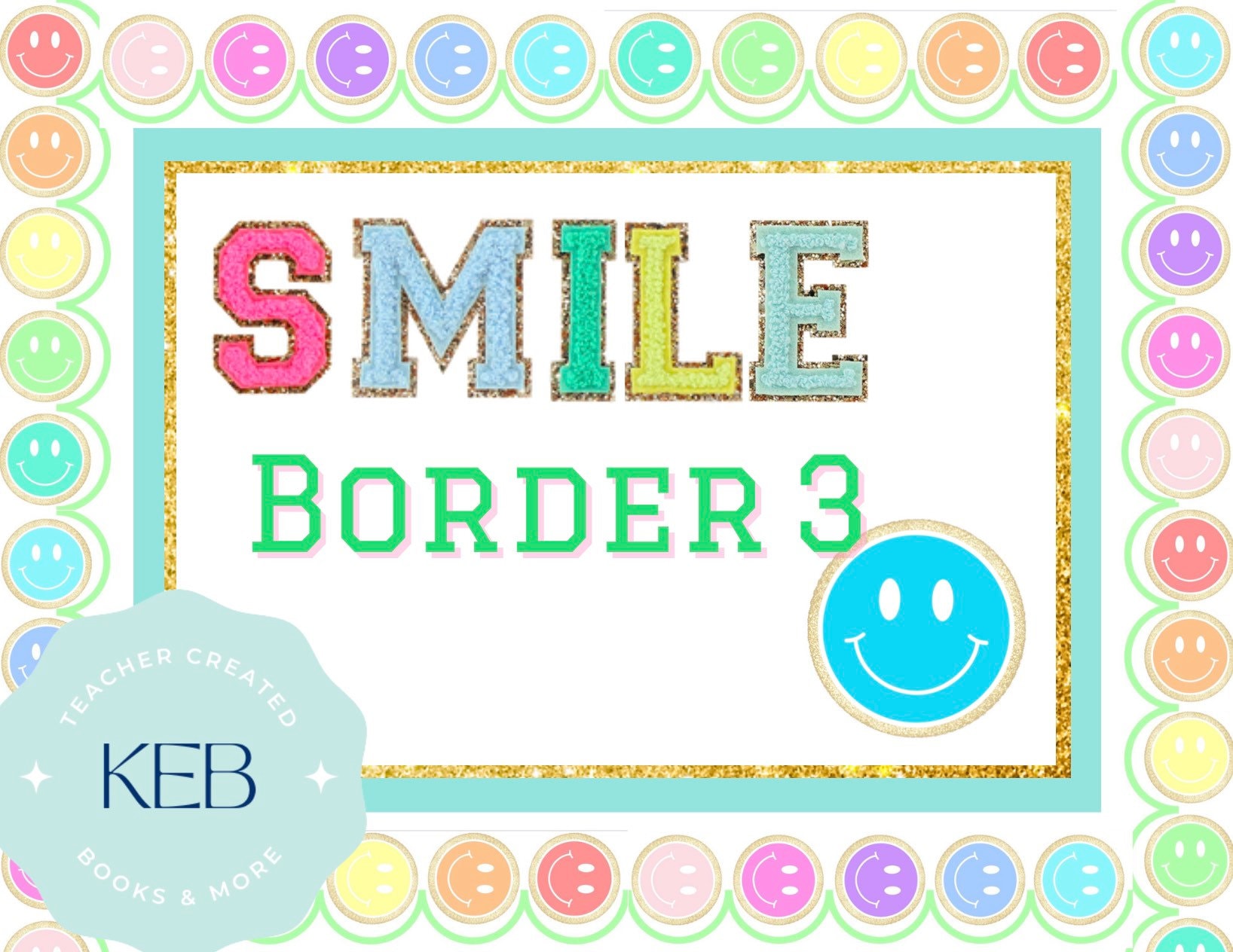 Glitter Smile Border 3 - Etsy