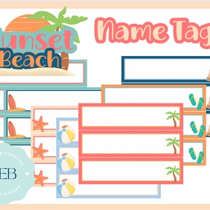 Sunset Beach Whole Classroom Decor Kit - Etsy