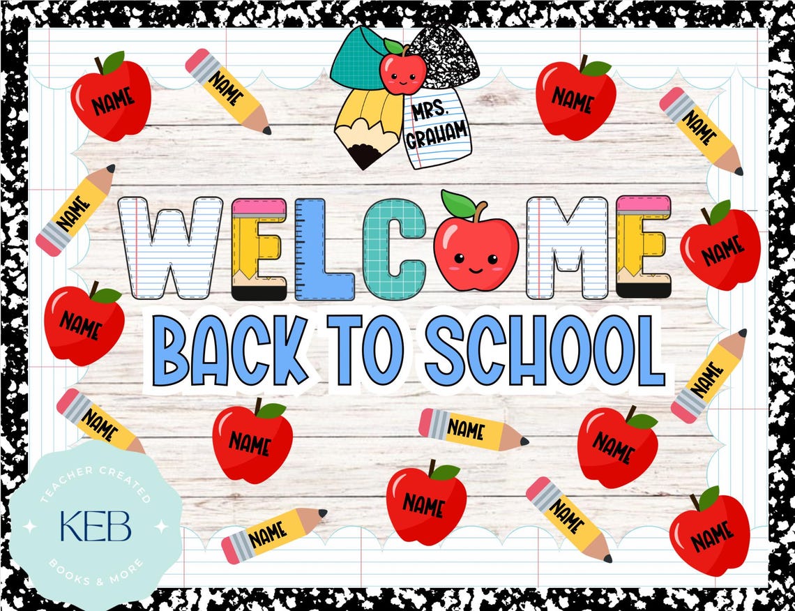 Editable Welcome Back to School Bulletin Board | Student Name Display ...