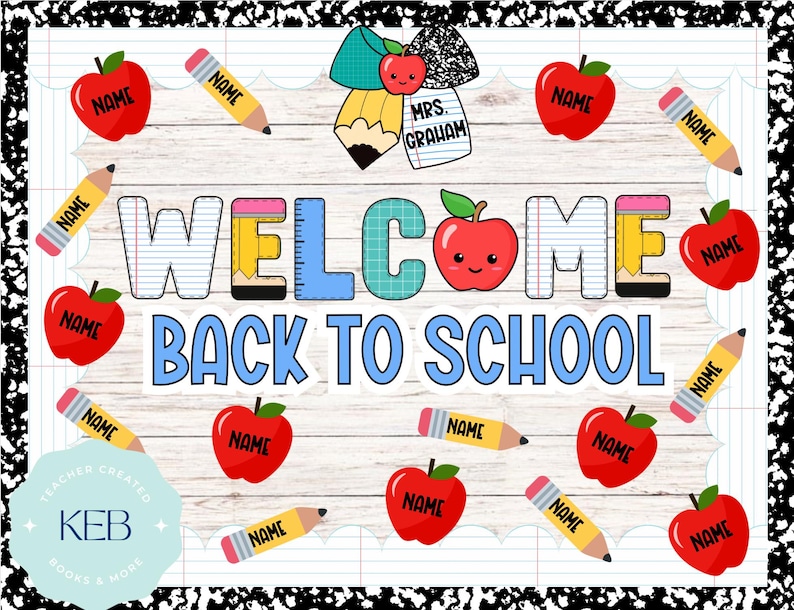 Editable Back to School Class Names Bulletin Board Kit | School ...