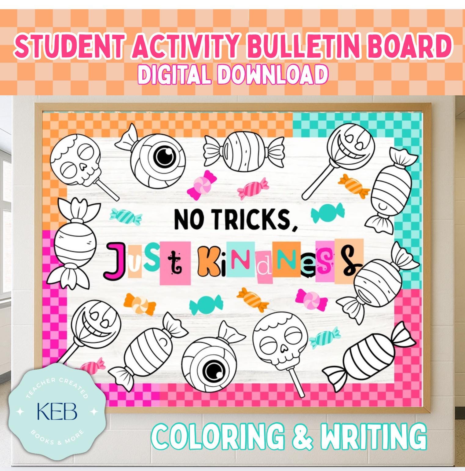 Halloween Bulletin Board & Kindness Activity for Grades 2–5 | No Tricks ...