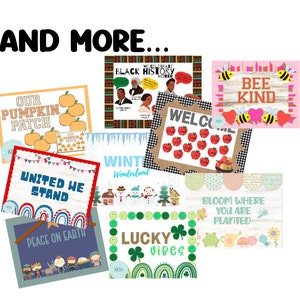 Mega Seasonal Bulletin Board Bundle for Every Month & Season - Etsy