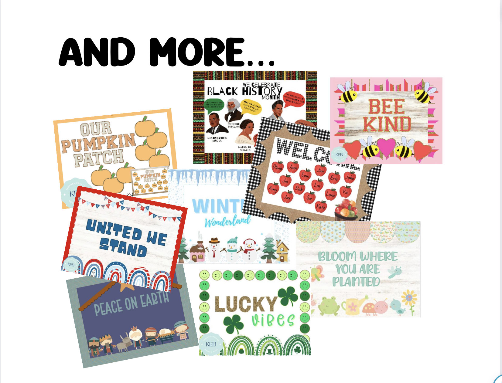 Mega Seasonal Bulletin Board Bundle for Every Month & Season - Etsy