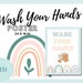 Wash Your Hands Boho Rainbow Poster - Etsy