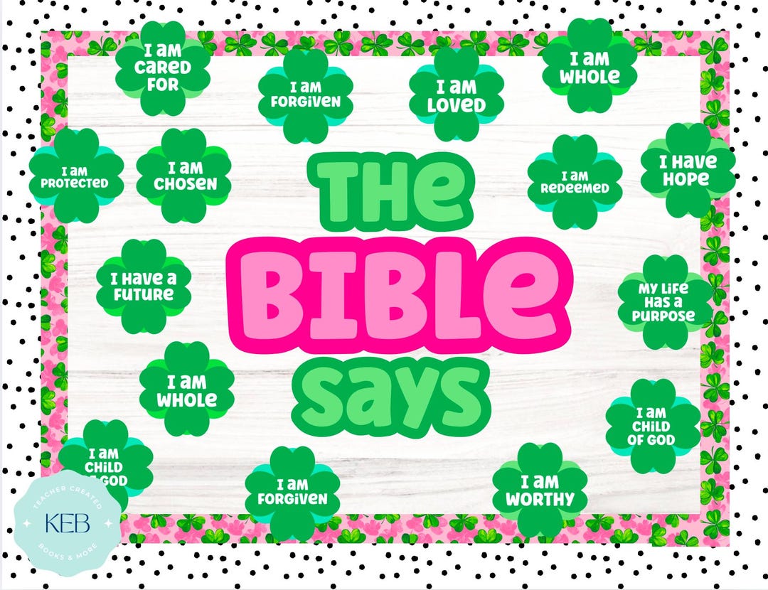 St Patrick’s March Bible Bulletin Board Kit - Etsy