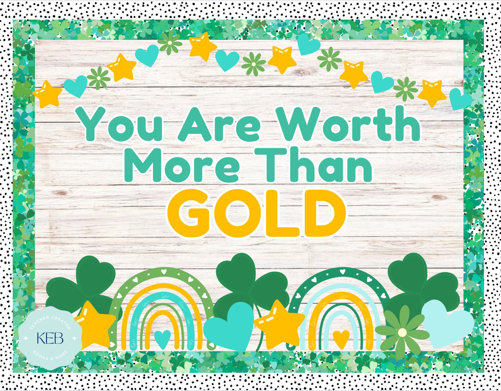 Worth More Than Gold St Patricks March Bulletin Board Kit - Etsy