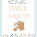 Wash Your Hands Boho Rainbow Poster - Etsy