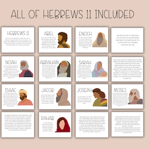 Hebrews 11 Hall of Faith Bible Posters ESV & KJV | Christian Classroom ...