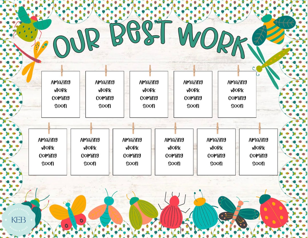 Our Best Work Insect Bulletin Board - Etsy