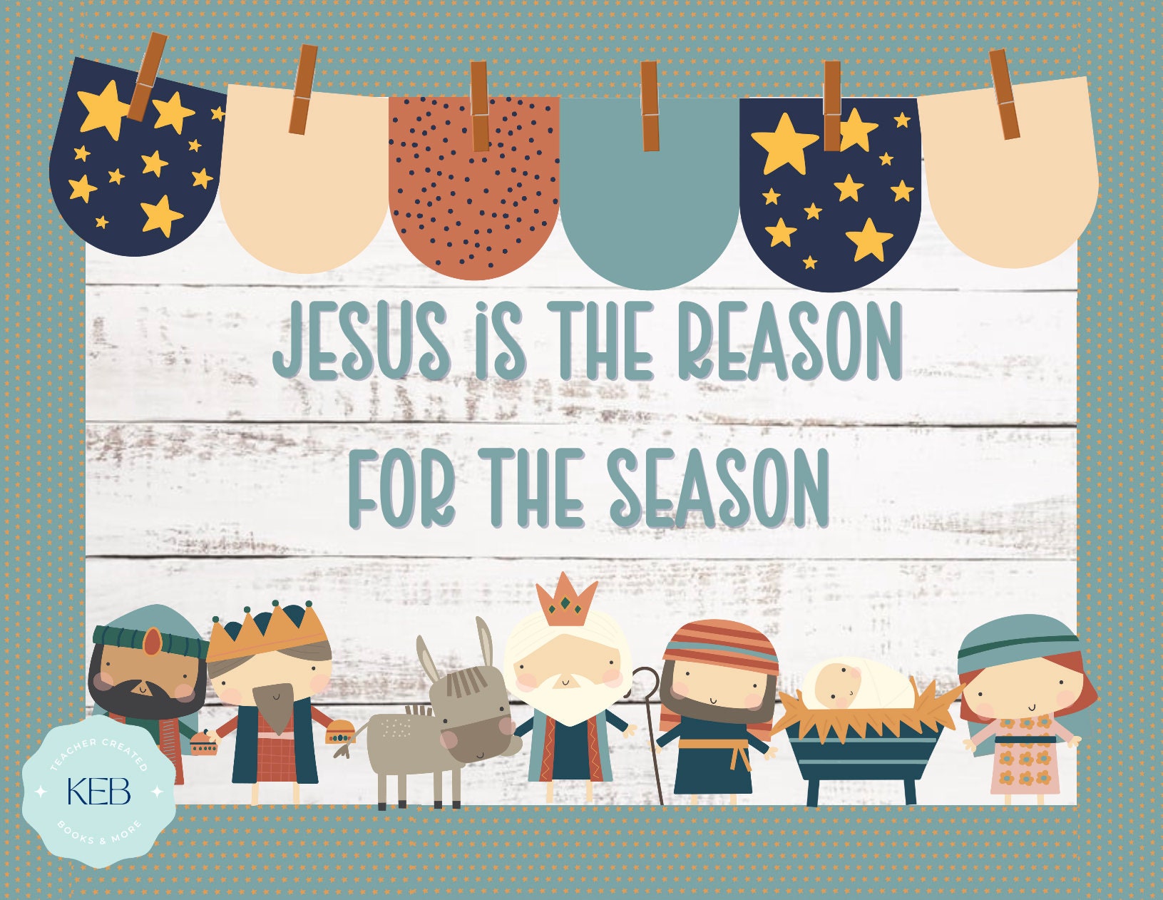 Jesus is the Reason for the Season Christmas Nativity Bulletin Board ...