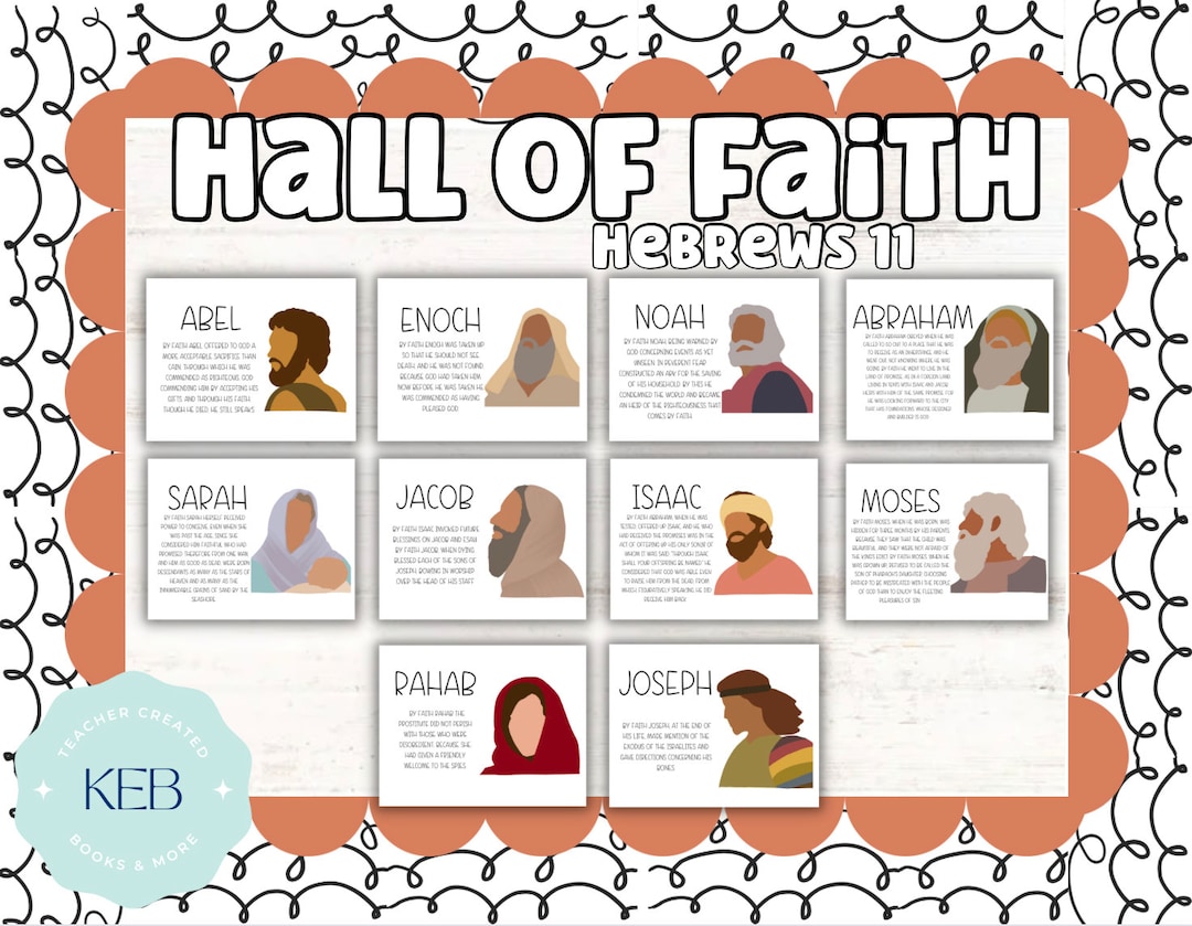 Hebrews 11 Hall of Faith Bulletin Board Kit - Etsy