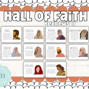 Hebrews 11 Hall of Faith Bulletin Board Kit - Etsy