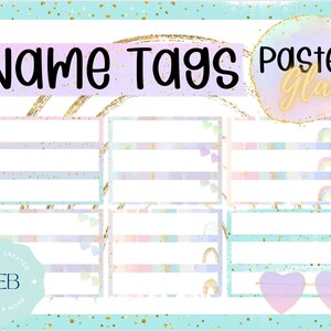 Pastel Glam Classroom Decor Kit Bundle - Etsy