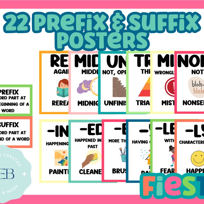 Suffixes Anchor Chart - Etsy