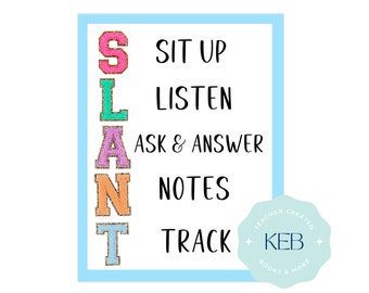 SLANT Classroom Poster in Bright Glitter - Etsy