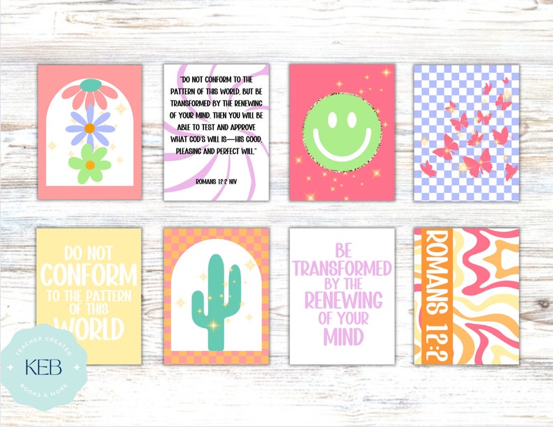 Romans 12:2 Classroom Posters in 2 Colors - Etsy