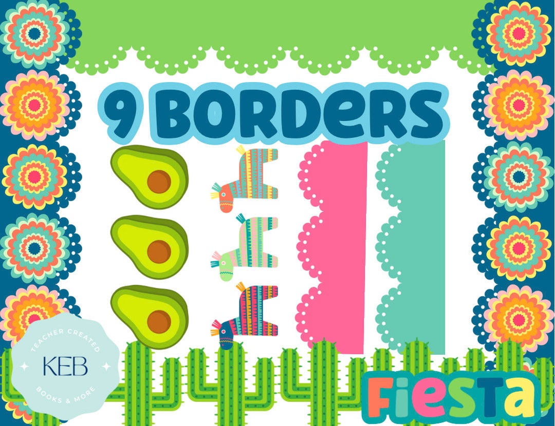 9 Fiesta Borders for Classroom Decor and Bulletin Boards - Etsy