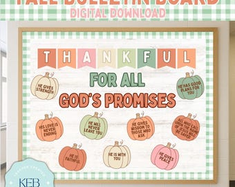 Christian Fall Bulletin Board | November Thanksgiving Classroom Decor ...