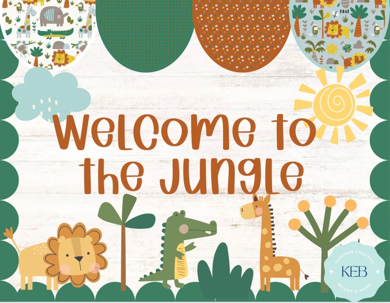 Welcome to the Jungle Bulletin Board Kit - Etsy