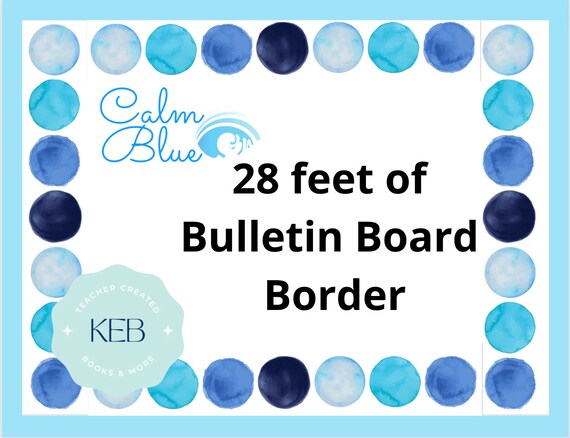 Calm Blue 28 Ft of Bulletin Board Border - Etsy Australia